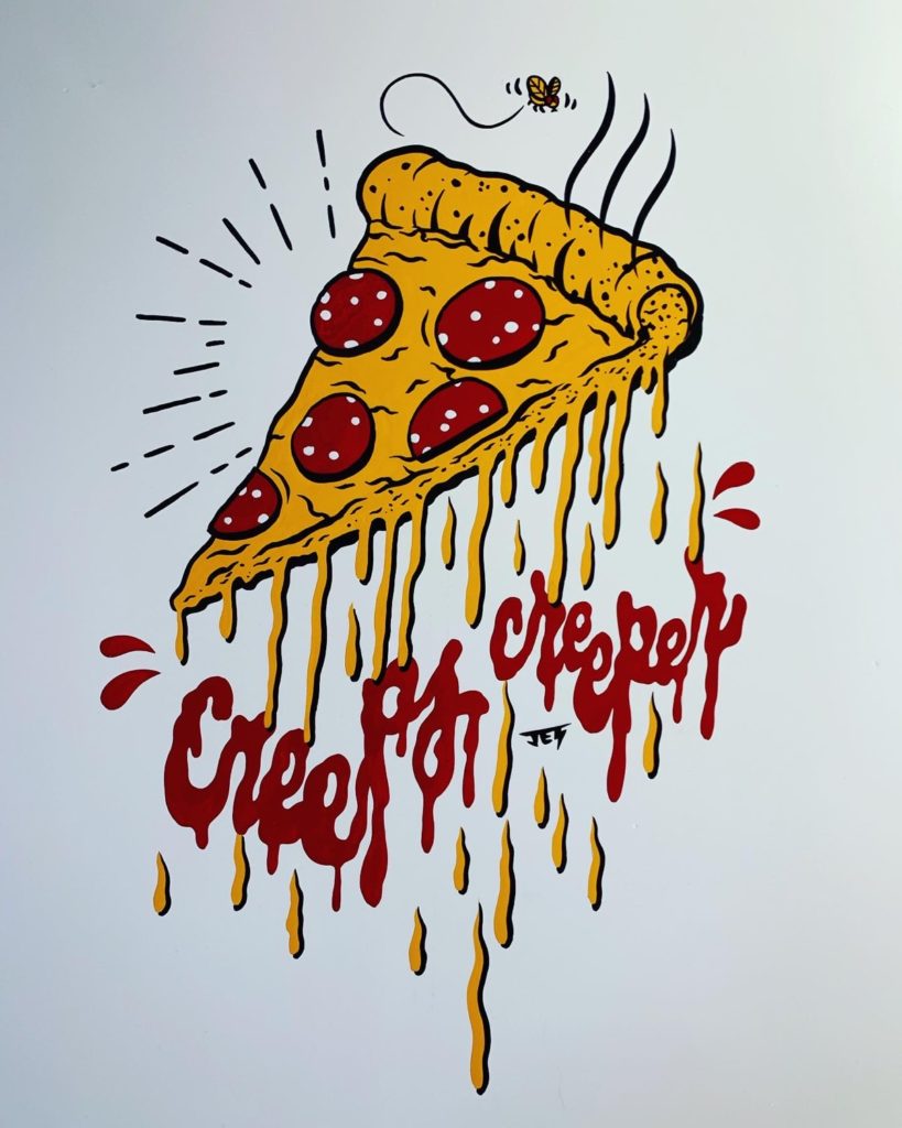 Creeps creeper・Pizza T-shirts design – JETWRENCH ArtStudio